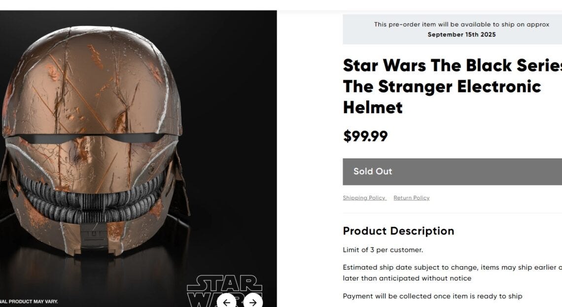 Hasbro’s Stranger Mask Sells Out Amidst Star Wars: The Acolyte ...