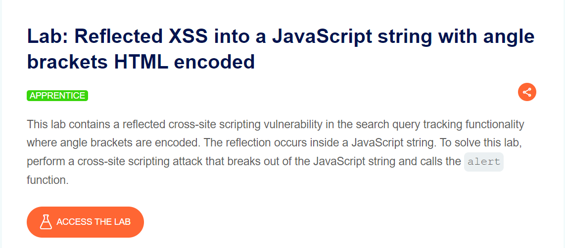 Lab: Reflected XSS into a JavaScript string with angle brackets HTML encoded | by Nursena Ozkan ...
