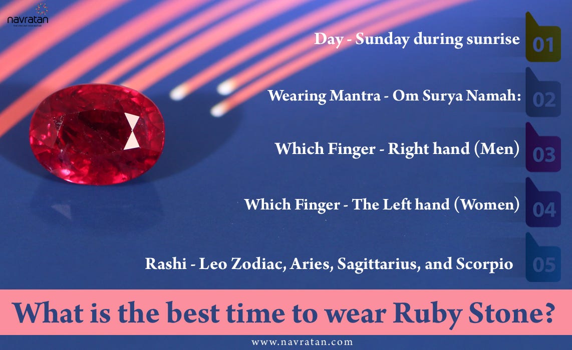 What is the best time to wear Ruby Stone? - Yogesh - Medium