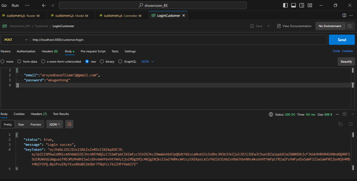 Membuat API dengan Autentikasi untuk table user | by Arsyad basofil amri | Medium