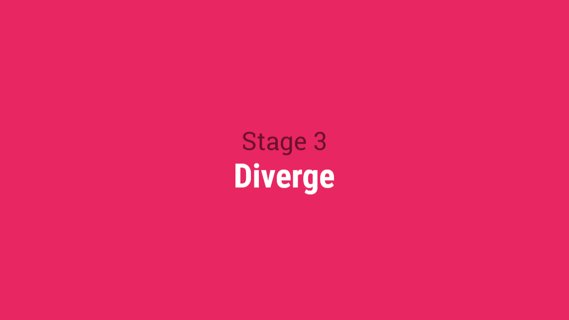 Diverge is the brainstorming phrase (Stage 3) | by Design Sprint ...
