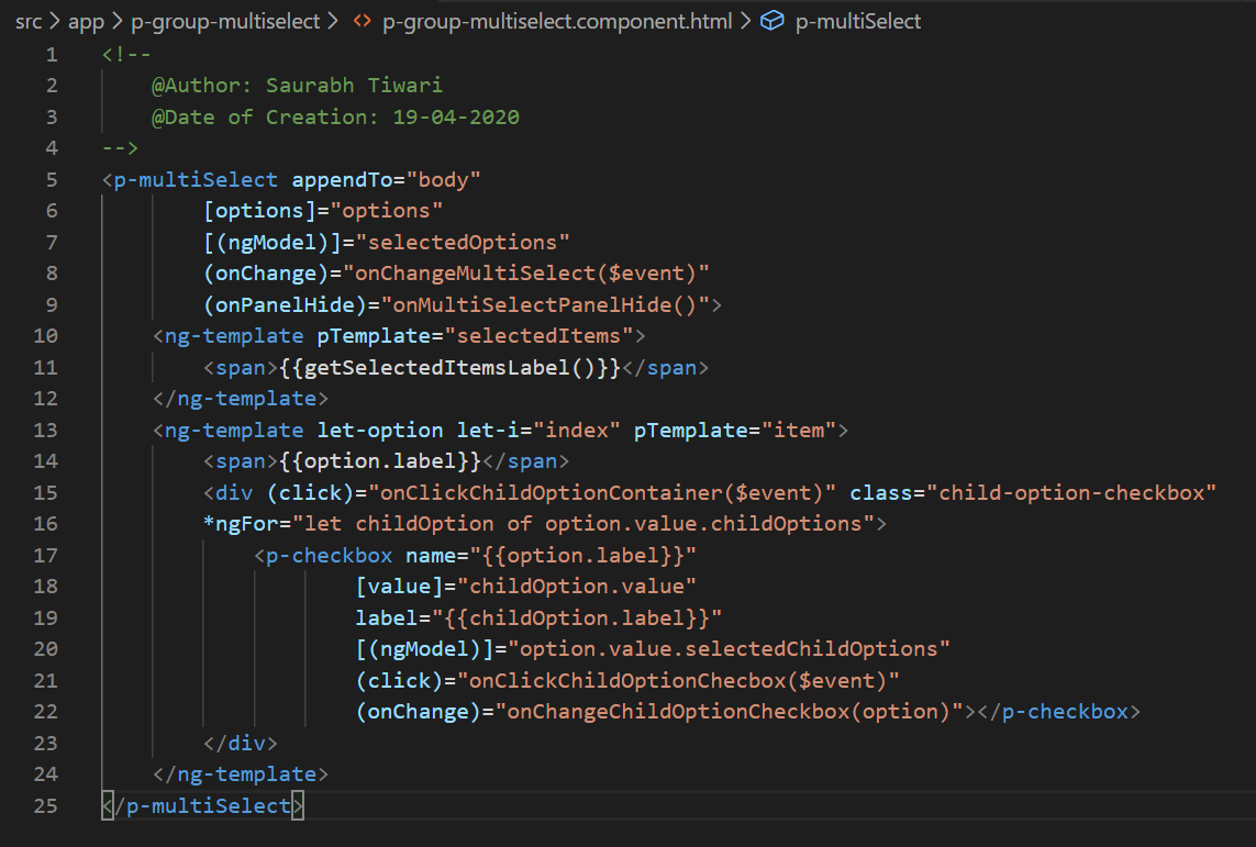 Grouped multi-select Angular component using prime-ng | by Saurabh ...