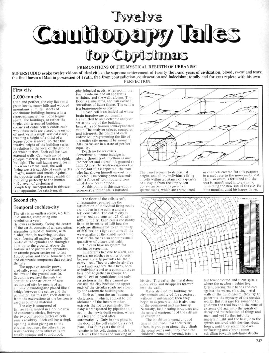 SUPERSTUDIO 2,000-Ton City and Temporal Cochlea City | by Guyrence | Medium