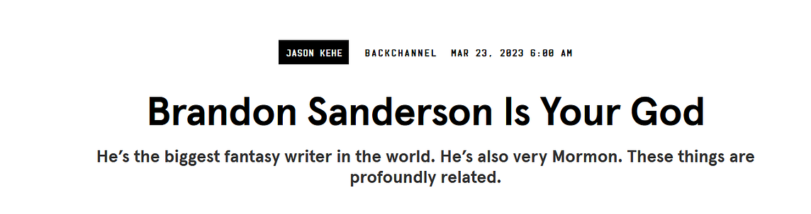 The most insightful stories about Brandon Sanderson - Medium