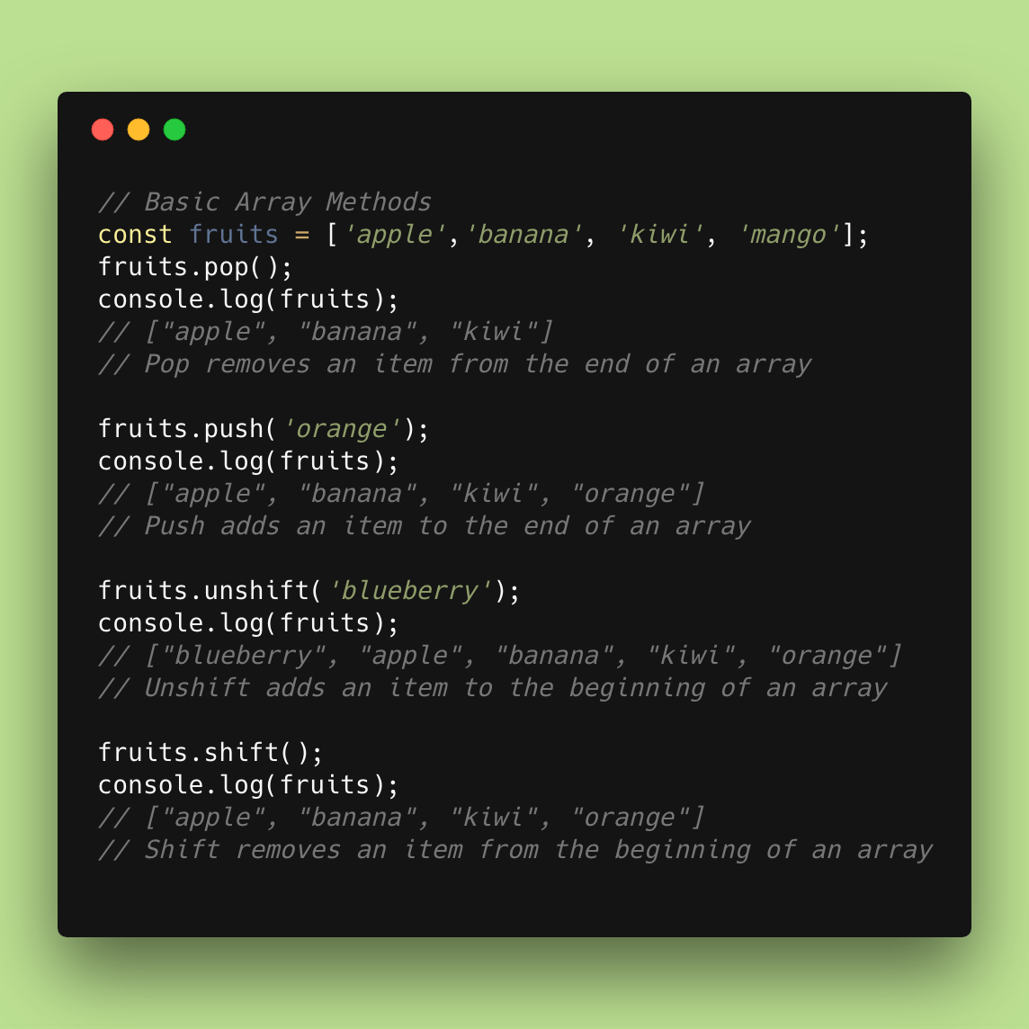 Basic Array methods | by Ashu.js | Medium
