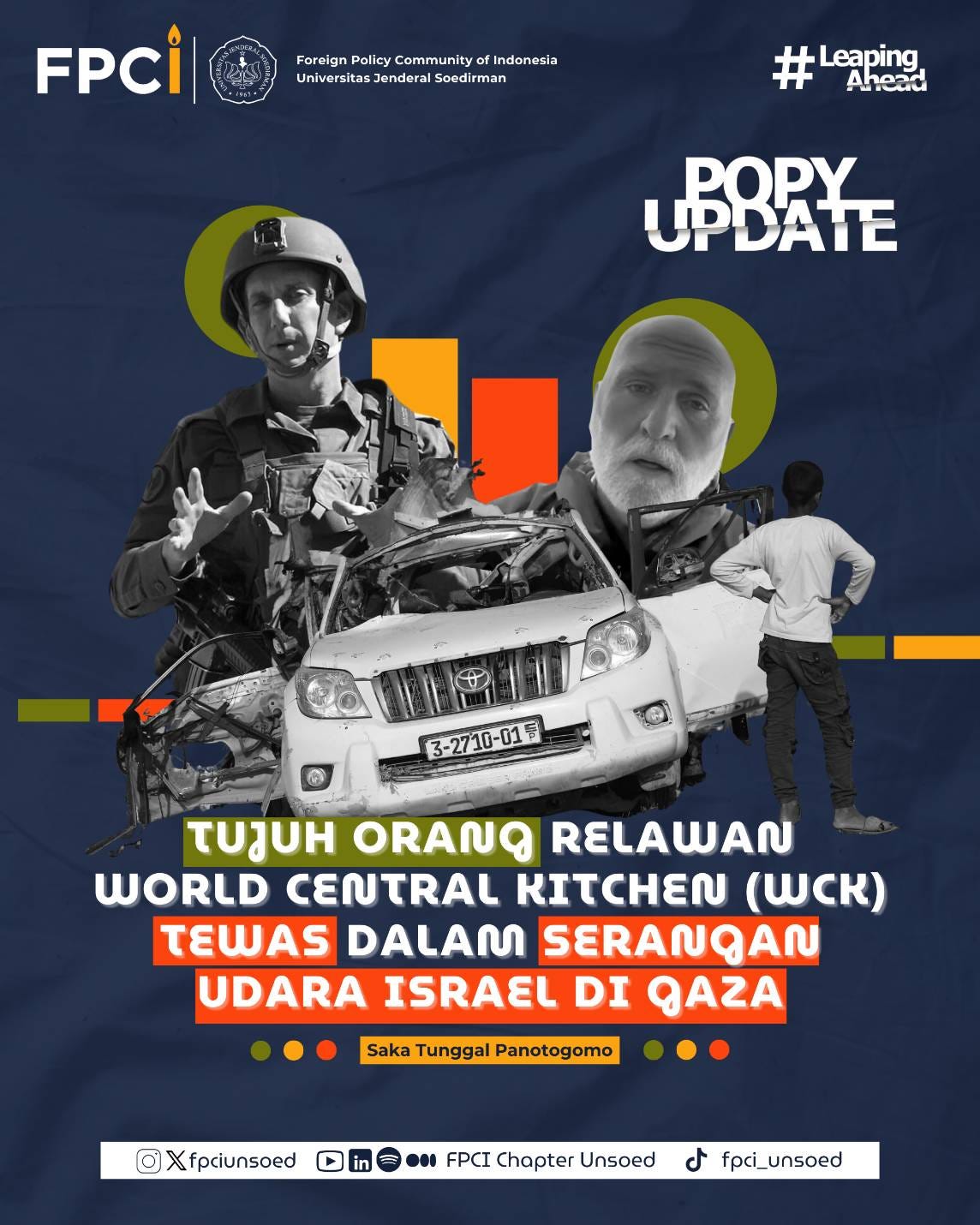 Popy Update: Tujuh Orang Relawan World Central Kitchen (WCK) Tewas dalam Serangan Udara Israel ...