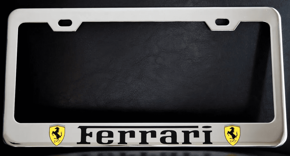 Transform Your Vehicle With Ferrari Carbon Fiber License Plate Frame ...