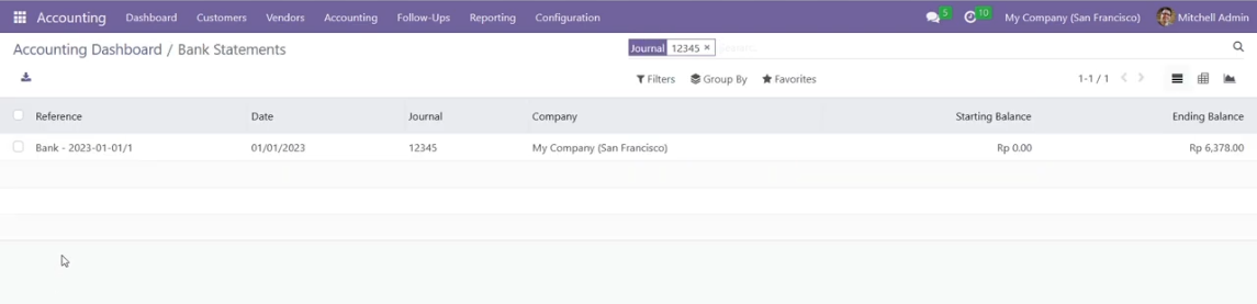 Odoo 16 — Bank statement mini overview | by Hanif Omar K | Medium