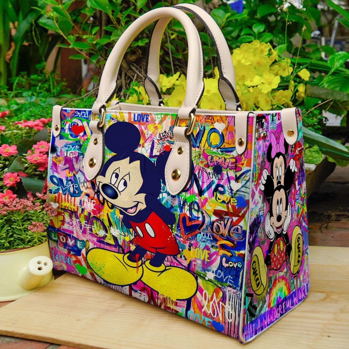 Mickey Mouse Lover Women Leather Hand Bag | by SuperHyp Store | Medium