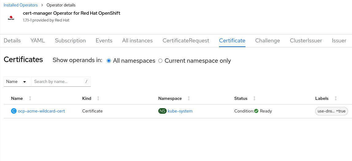 Use Red Hat Advanced Cluster Manager(RHACM) and CertManager to streamline certificate generation ...