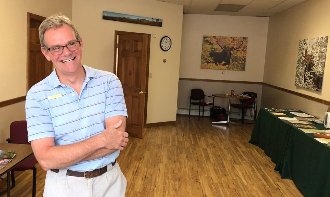 William Chesley, visitor outreach coordinator for Katahdin Woods ...