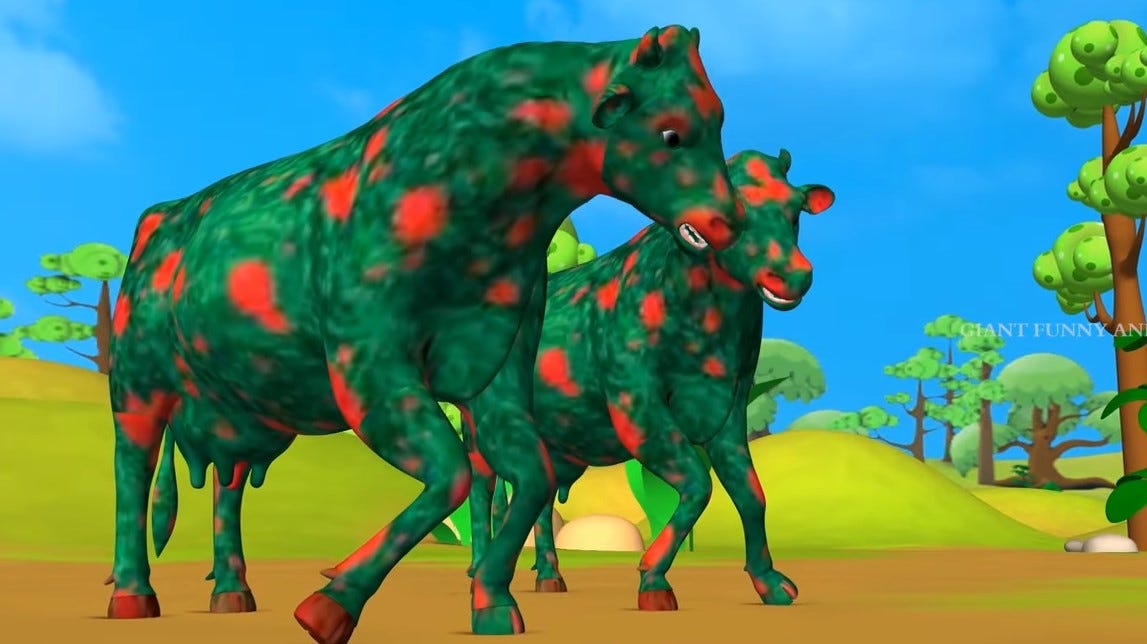 Zombie Cows Diorama — Zombie Cows Attacks Farm Animals | Gorilla to ...