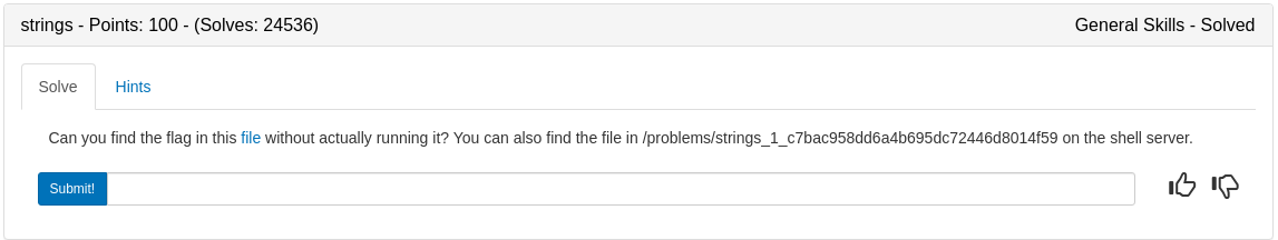 strings. picoCTF 2018-General Skills | by Cyber Diary | Medium