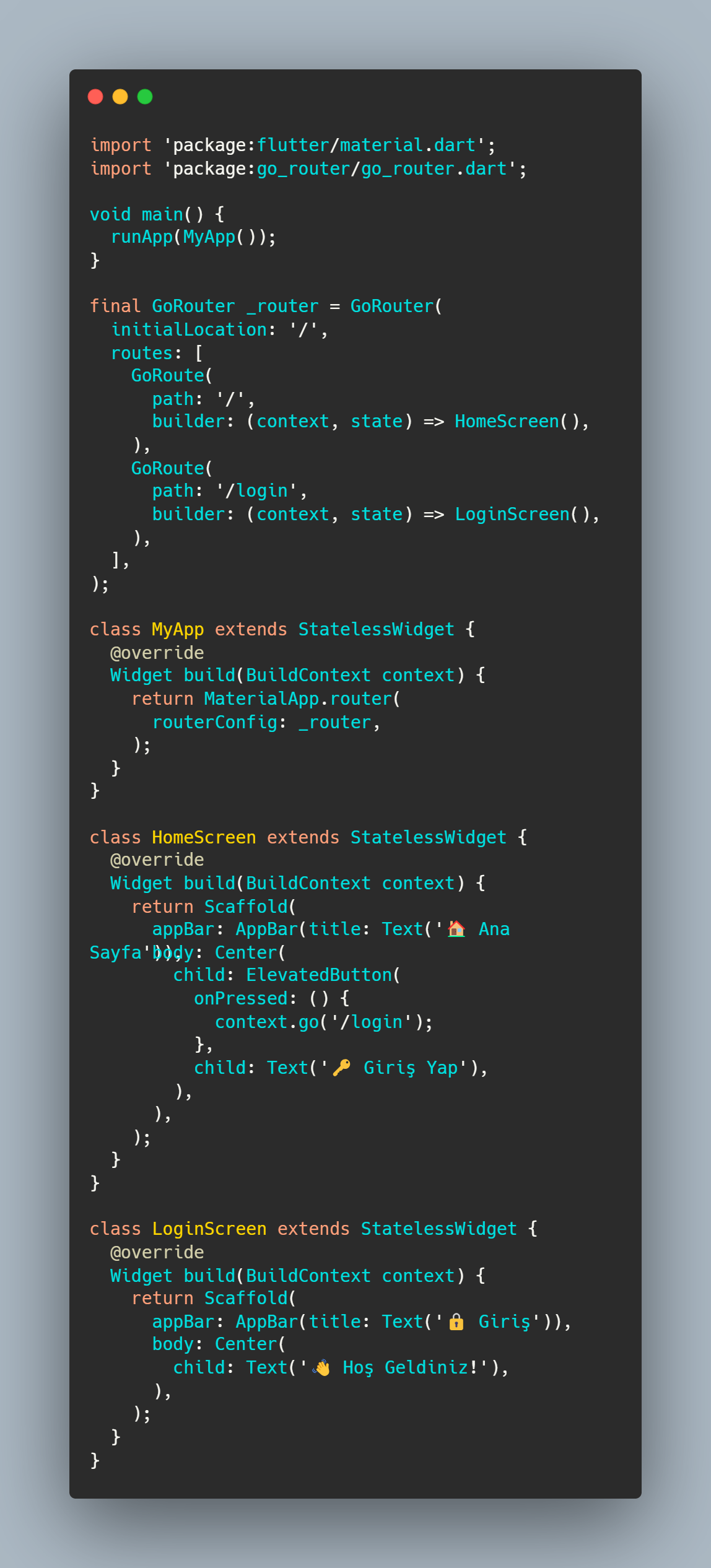 🚀 Flutter’da GoRouter Kullanımı Yeni Nesil Routing | by Meryem | Dec, 2024 | Medium
