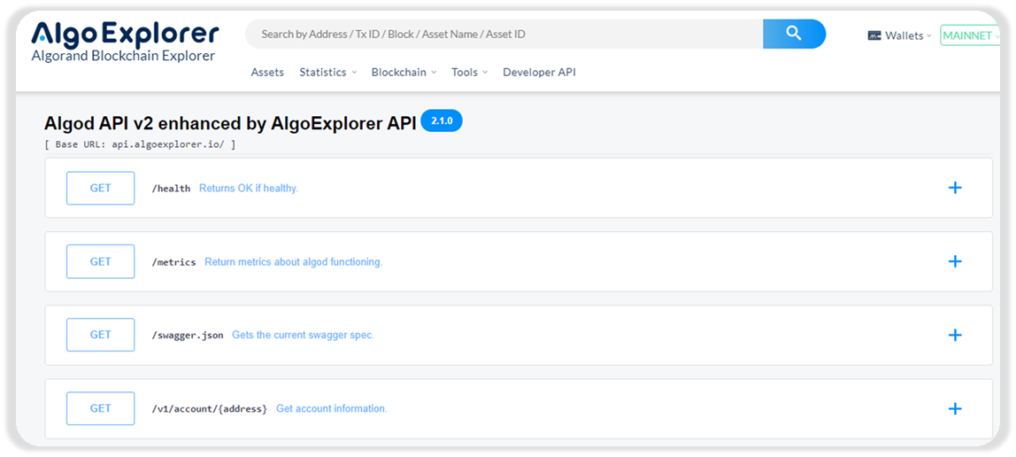 AlgoExplorer API Fully Supports Algod and Algorand Indexer endpoints | by Pablo Yabo | Rand Labs ...