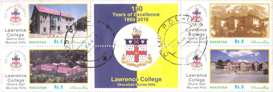 Lawrence College Pakistan 2010. Anniversaries Commemorative Stamps ...