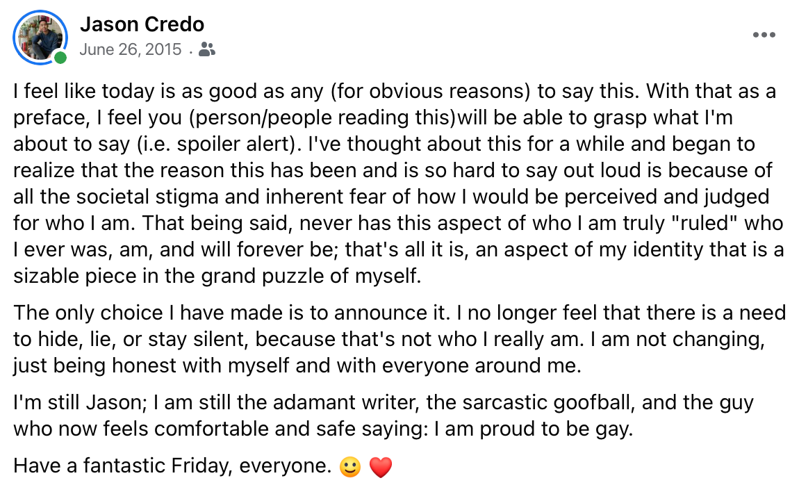 30 Till 30 | I Came Out Eight Years Ago — Does it *Really* Get Better? | by Jason Credo | Medium