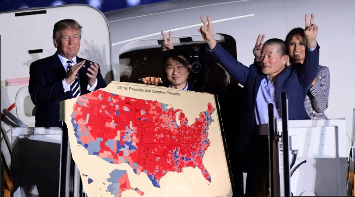 Trump Greets Released Hostages With Framed 2016 Election Map | by Lone ...