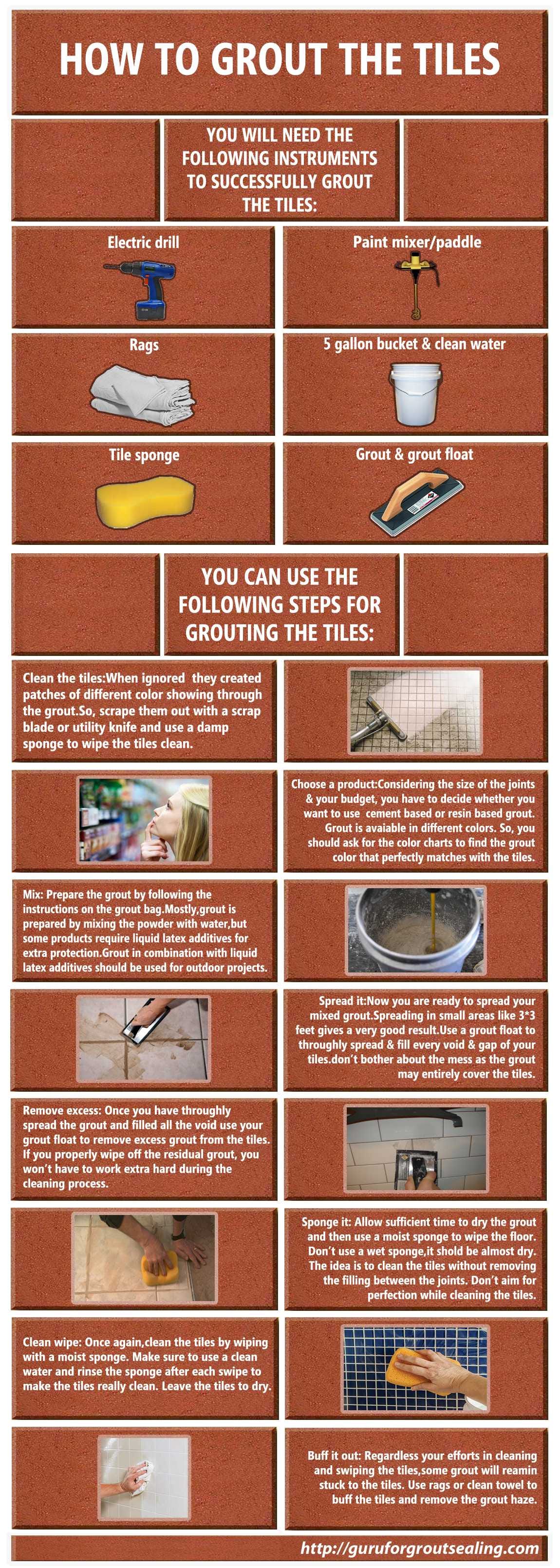 How To Grout Tiles. http://guruforgroutsealing.com/how-to-gr… | by ...