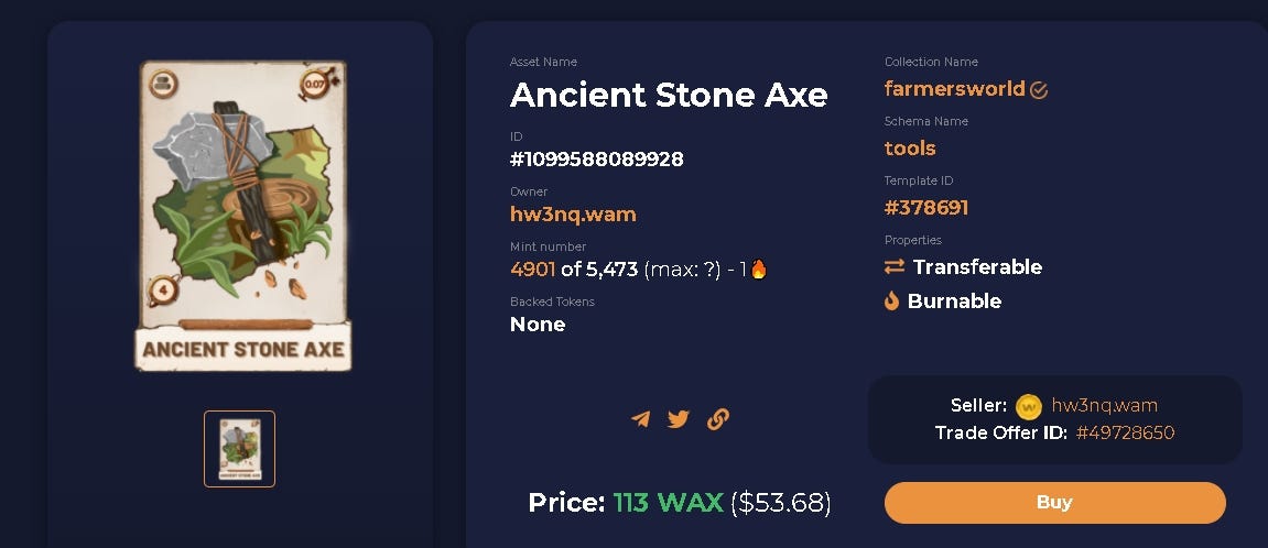 FARMERS WORLD ANCIENT STONE - AIRDROPS CRYPTO NFT - Medium