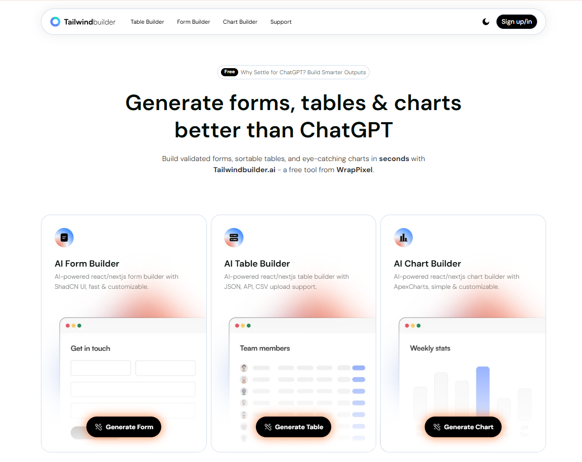 Introducing Tailwind Builder to Generate Production-Ready Code for Forms, Charts, and Tables ...