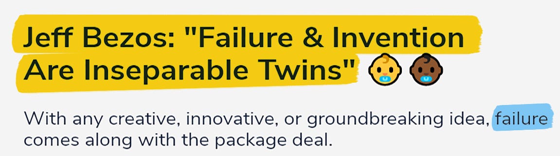 Jeff Bezos: “Failure & Invention Are Inseparable Twins” 👶👶🏾 | by Jesse ...