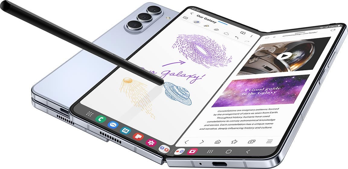 SAMSUNG Galaxy Z Fold 5 Cell Phone, Factory Unlocked Android Smartphone ...
