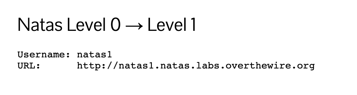 OverTheWire: Natas Level 0 → Level 1 | by Jasmeet Singh Saroya | OverTheWire Natas Writeup By ...