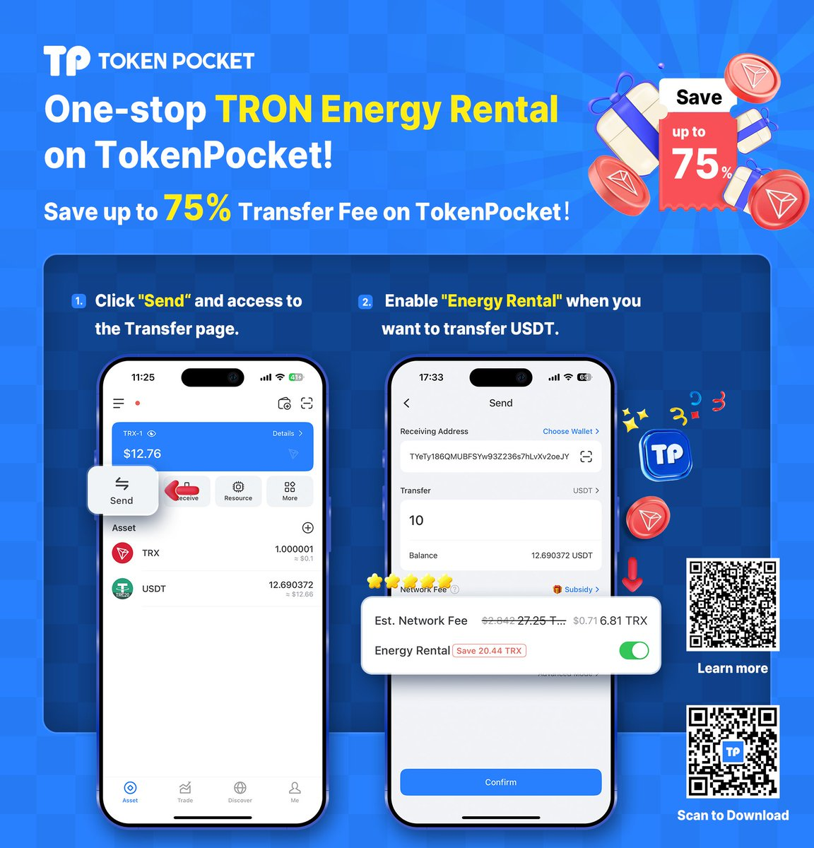 🎯 ¡Ahorre hasta un 75 % en tarifas de transferencia de #TRON en #TokenPocket! - NakOprt - Medium