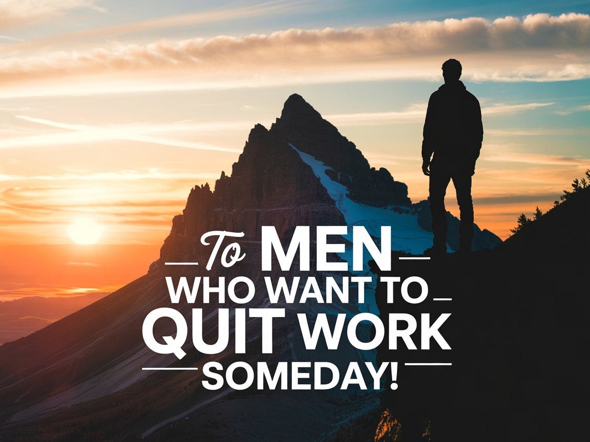 To Men Who Want to Quit Work Someday! | by Abdultawab Ibrahim | Medium