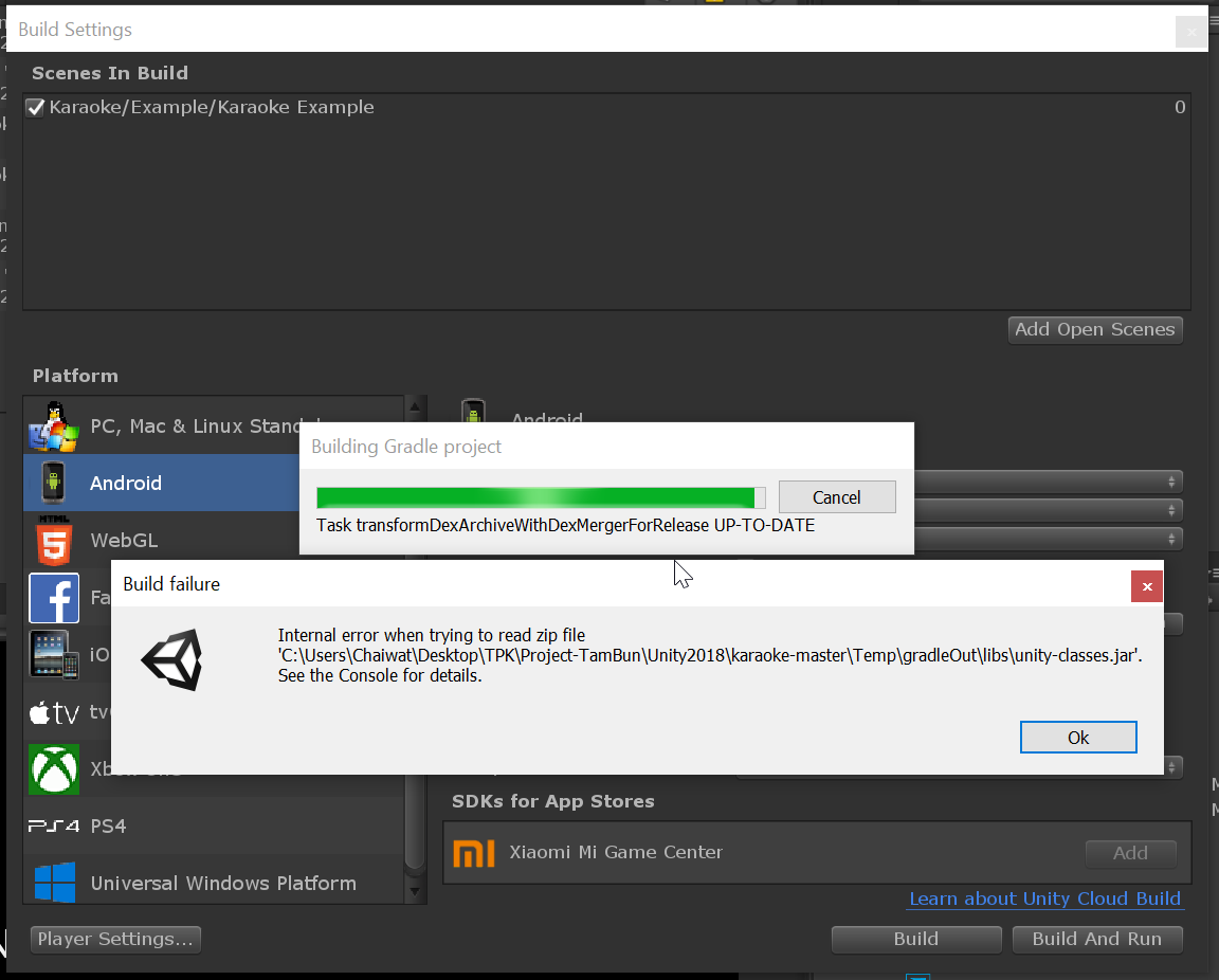 Unity2018.3.13f1 กับปัญหา Compile to android ไม่สำเร็จ | by Money Miner | Medium