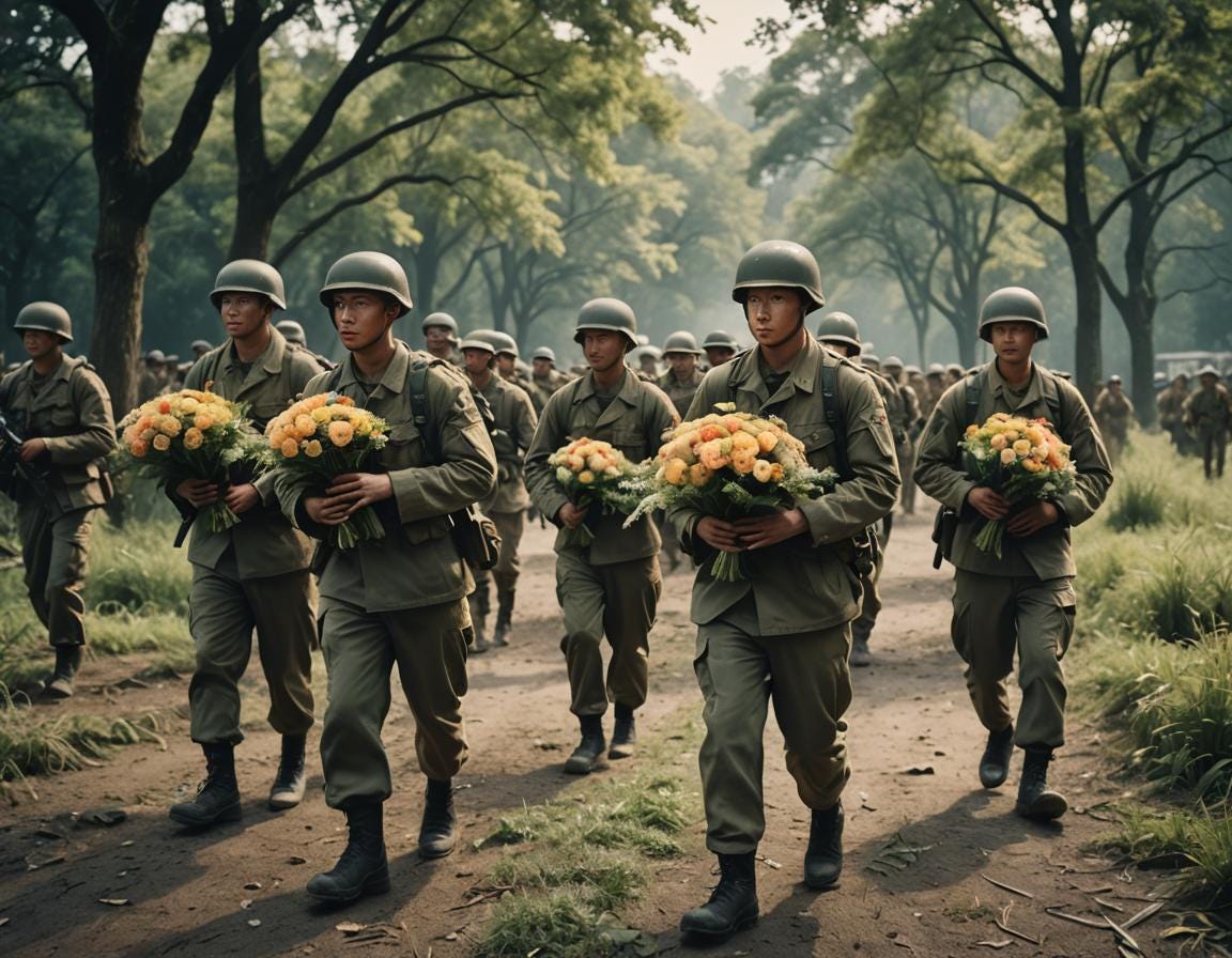 Bouquets Over Bullets…. An unexpected shower of flower power! | by ...