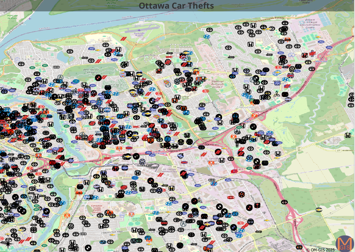 Tracking Car Thefts in Ottawa (2018–2024): A Spatial Analysis with ...