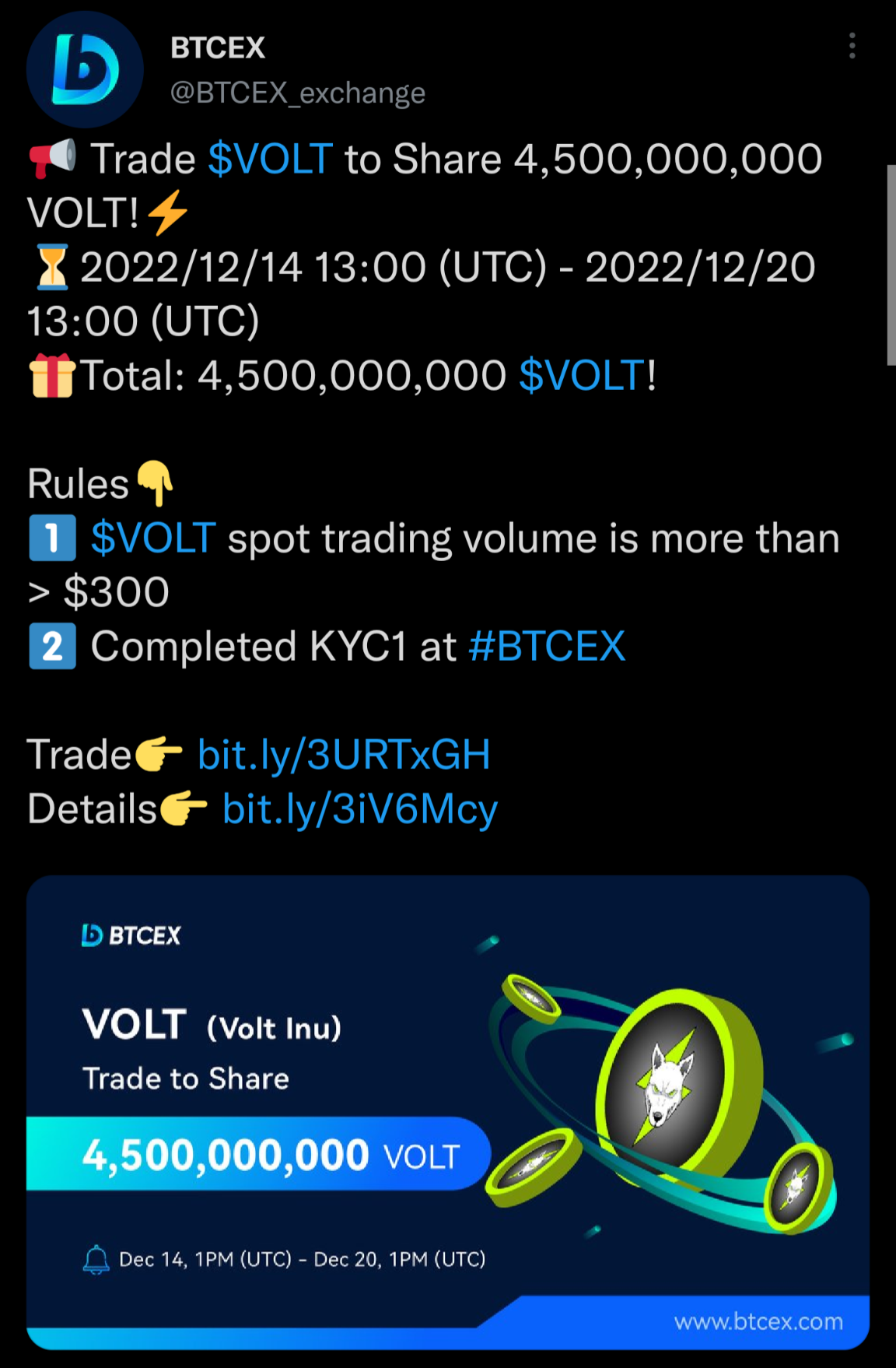 Start to trade VOLT at BTCEX EXCHANGE. - ASGK Crypto A L - Medium