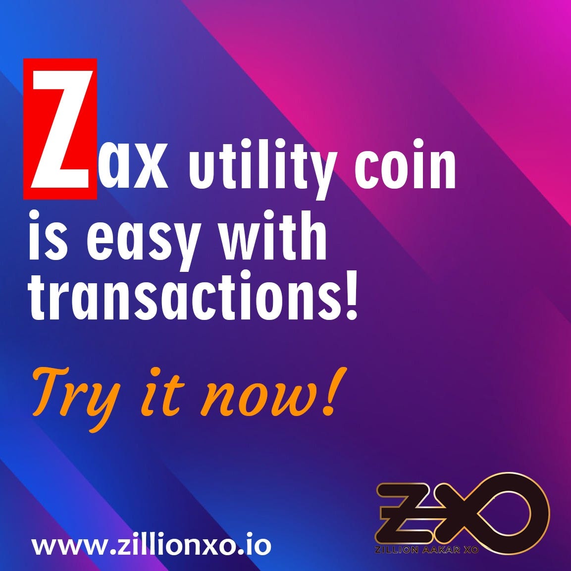 Buy your ZAX token for all the easy transactions!! Visit our website ...