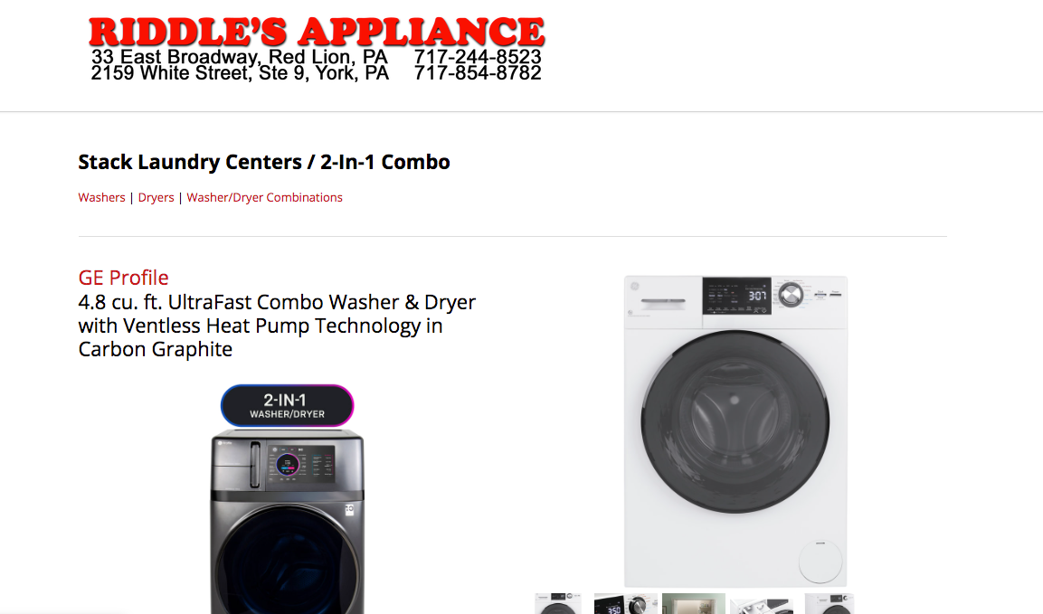 Find Washer and Dryer Stores Near You - Riddles Appliance LLC - Medium