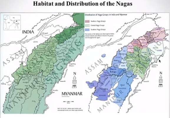 Naga India Map