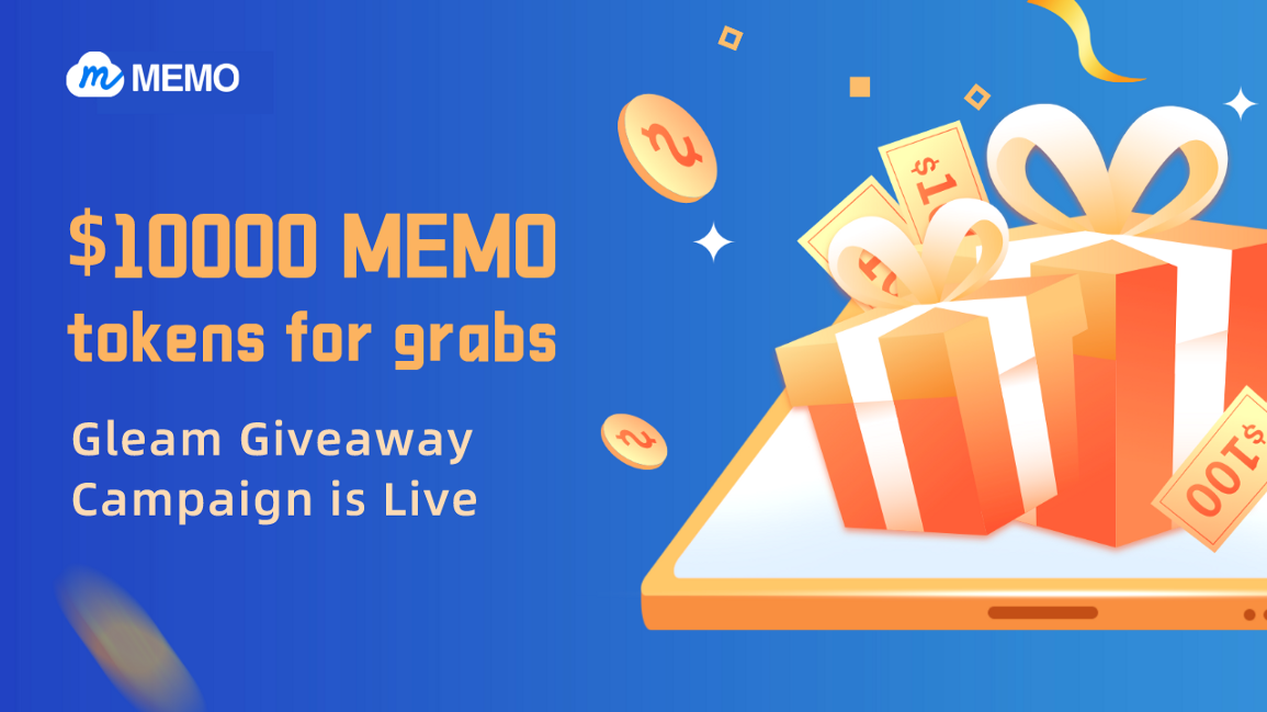 Gleam Giveaway Campaign is Live with 10,000$MEMO tokens for grabs | by ...