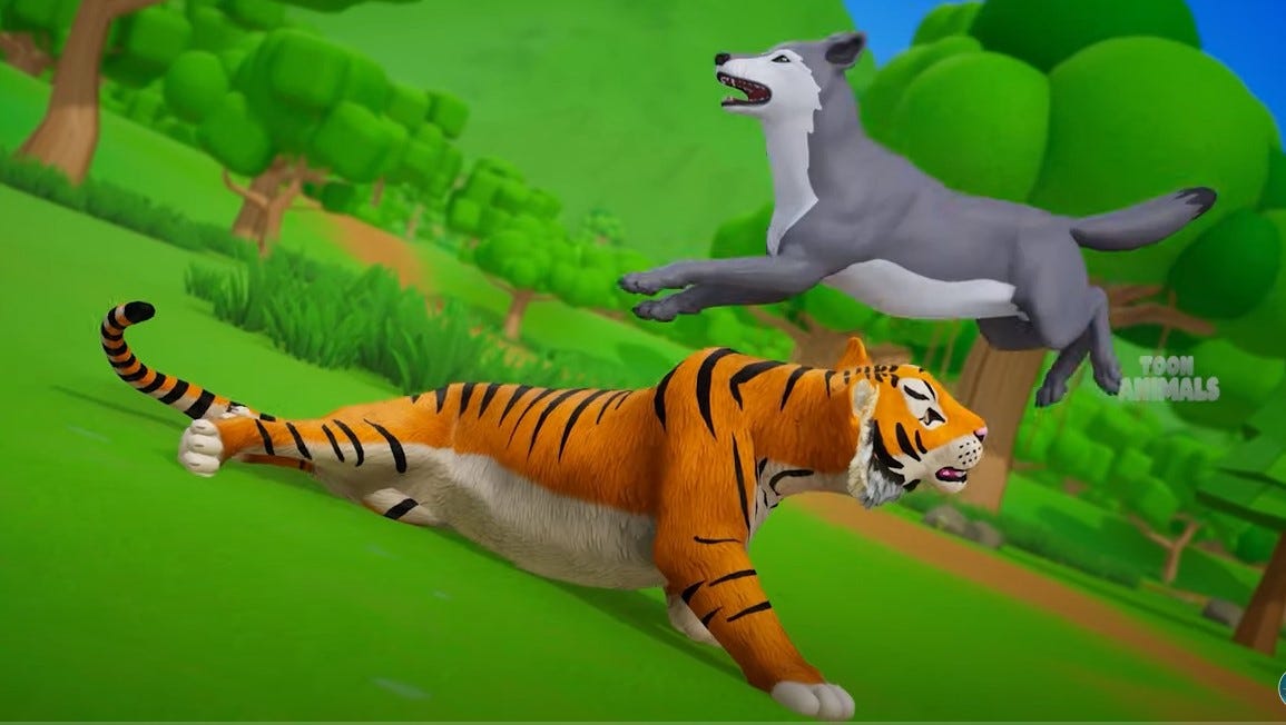 Golden Elephant House: Elephants vs Predators Lion Tiger Wolf in Epic ...