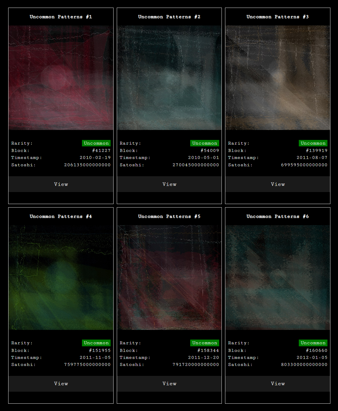 Uncommon Patterns — A Generative Art Collection of 50 Pieces Inscribed ...