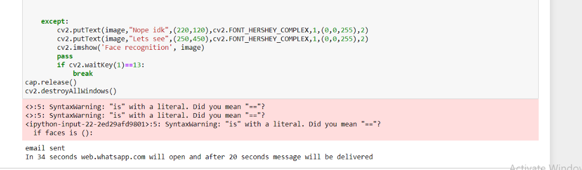 Launching AWS instance and running system commands through Facial ...