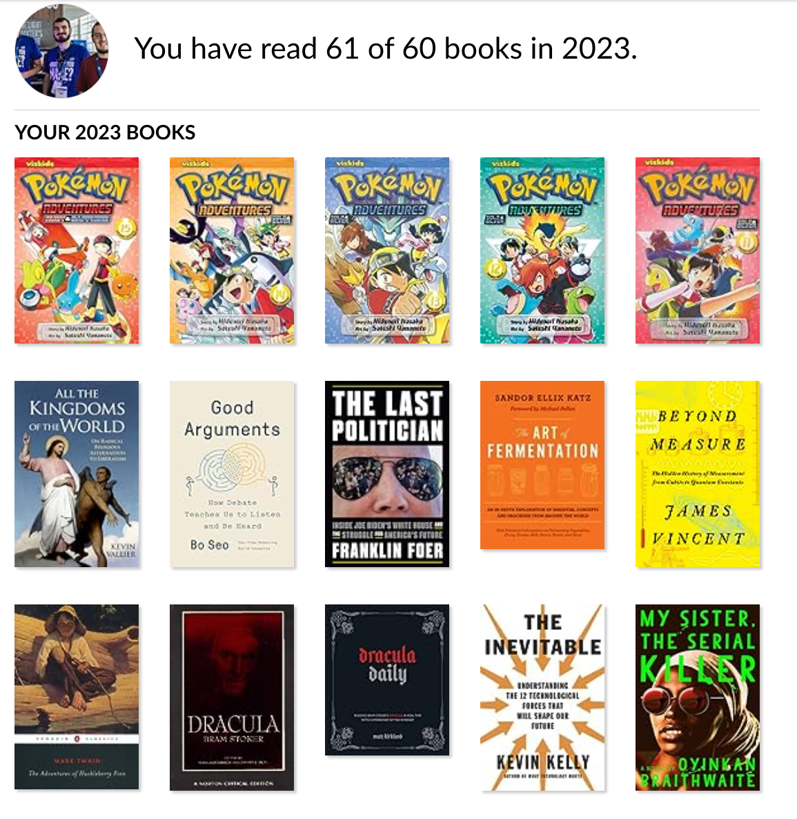 The top ten books I read in 2023. I have read a lot of books in the ...