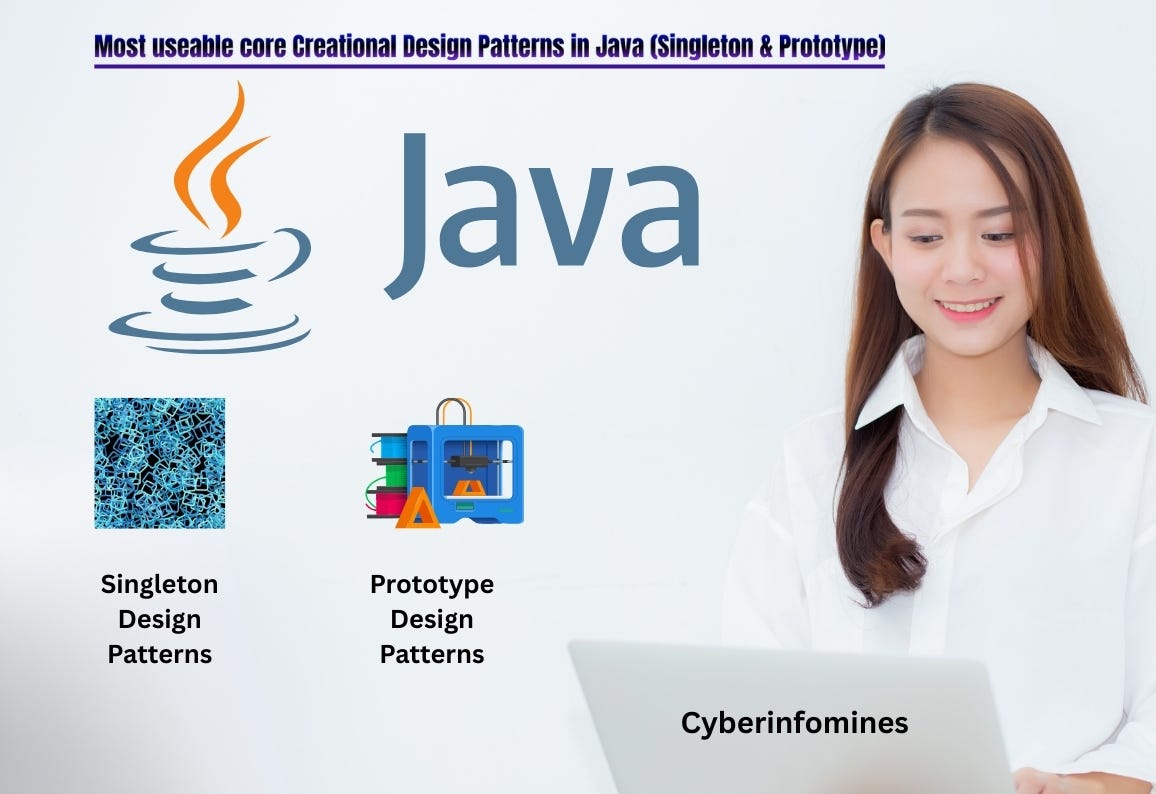 Most useable core Creational Design Patterns in Java(Singleton & Prototype) | by cyber infomines ...