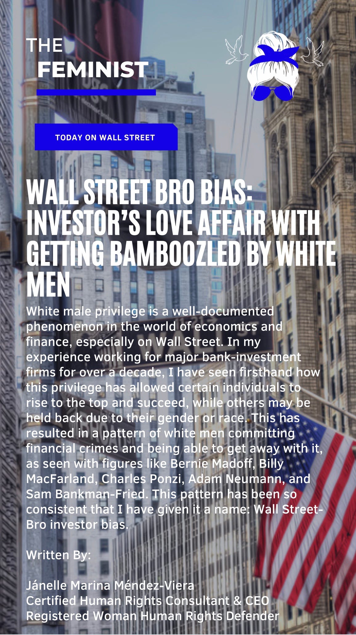 Wall Street Bro Bias: Investor’s Love Affair with Getting Bamboozled by ...