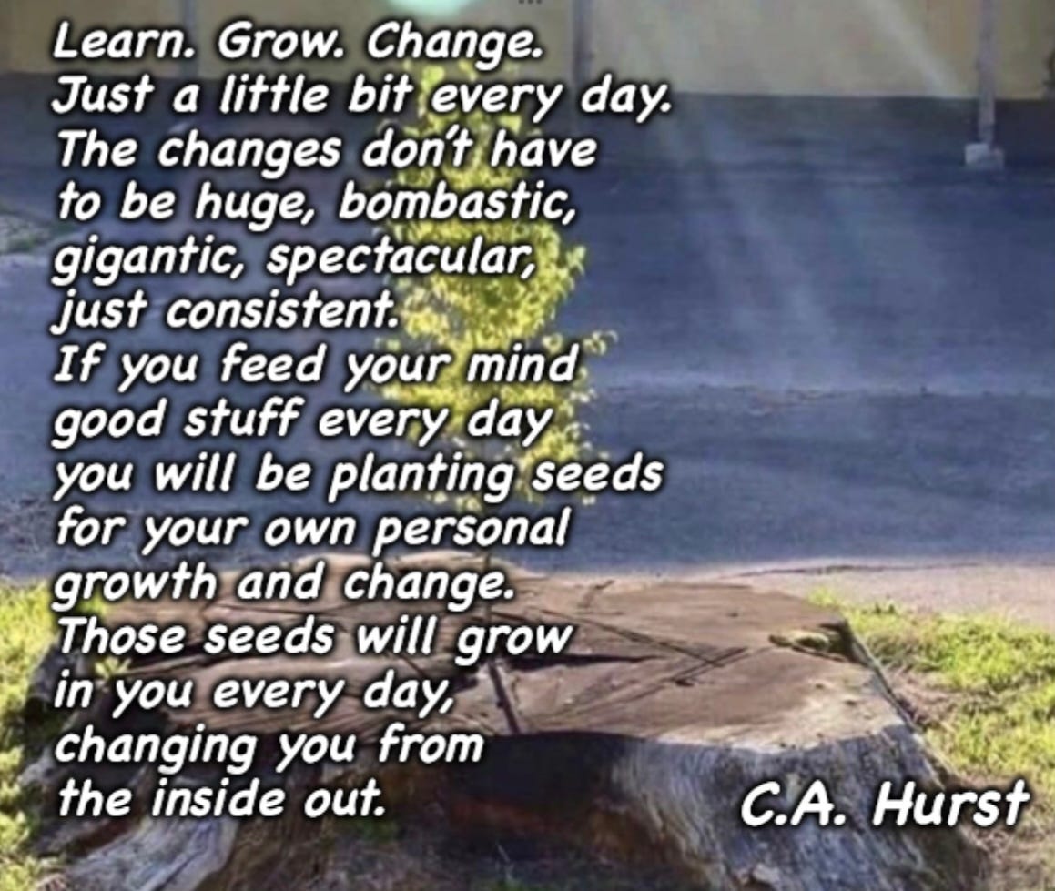 Learn. Grow. Change. - C. A. Hurst - Medium