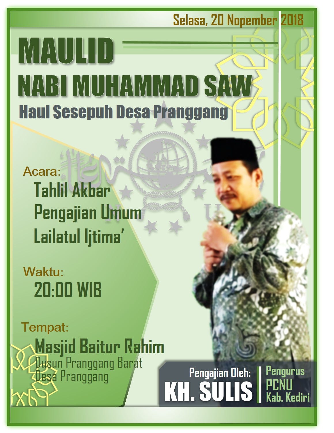 Maulid Nabi Muhammad SAW. Dan Haul Sesepuh Desa Pranggang-Kediri | by Baitur Rahim — NU Ranting ...