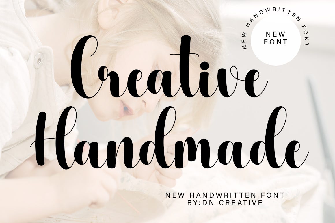 Creative Handmade Font - Digidruid - Medium