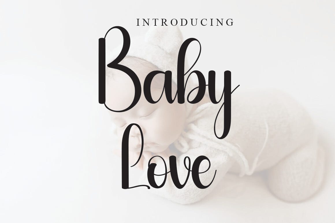 Baby Love Font - Graceglimmer - Medium