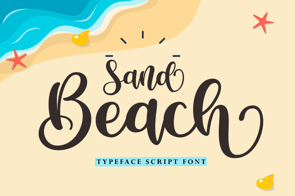 Sand Beach Font - Miamosaic - Medium