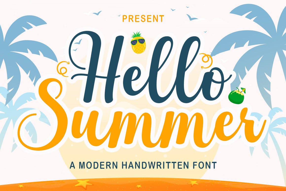 Hello Summer Font - Cybercosmos - Medium